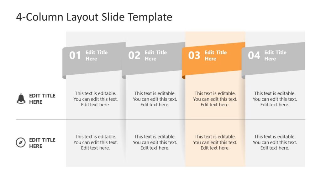 Step 3 in 4-Columm PowerPoint Diagram - SlideModel