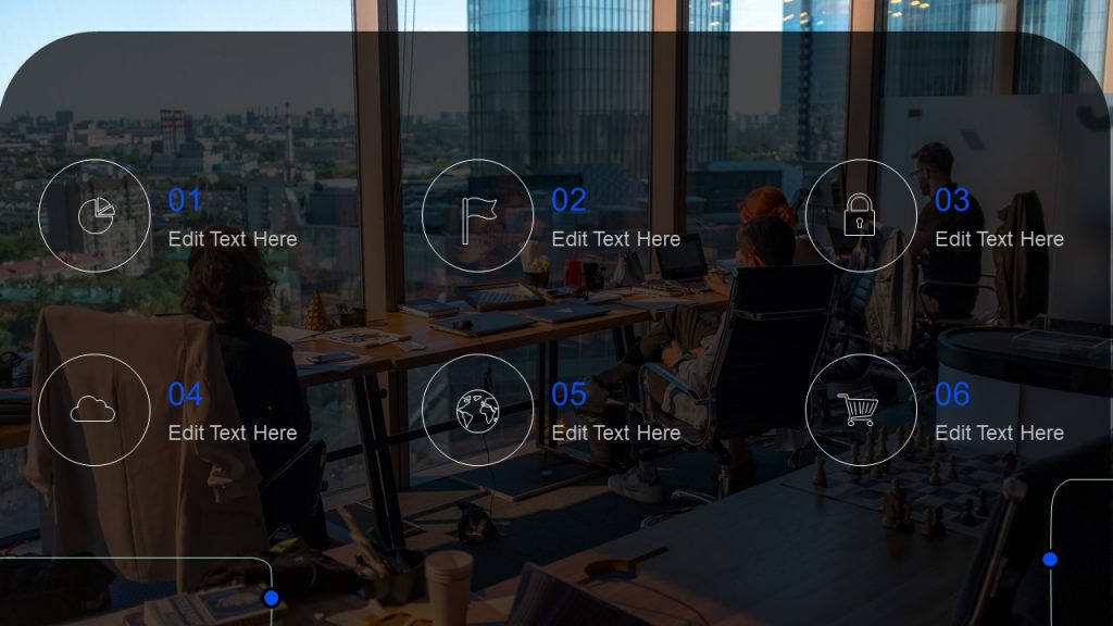 6 Steps Concept Slide Free Thin Dark Minimal General Purpose Template - SlideModel