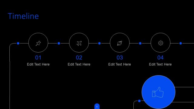 Timeline Slide - Free Thin Dark Minimal General Purpose Template ...
