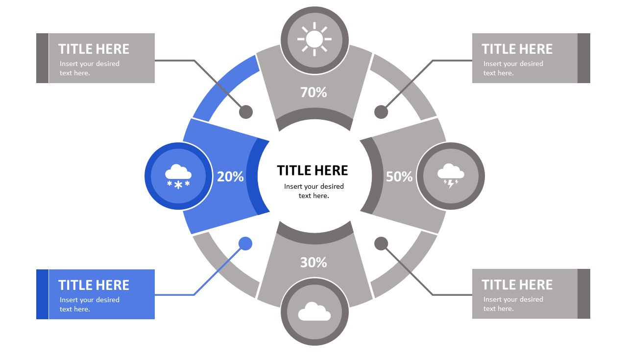 Free Segmented Quadrants Circular PowerPoint Diagram & Google Slides