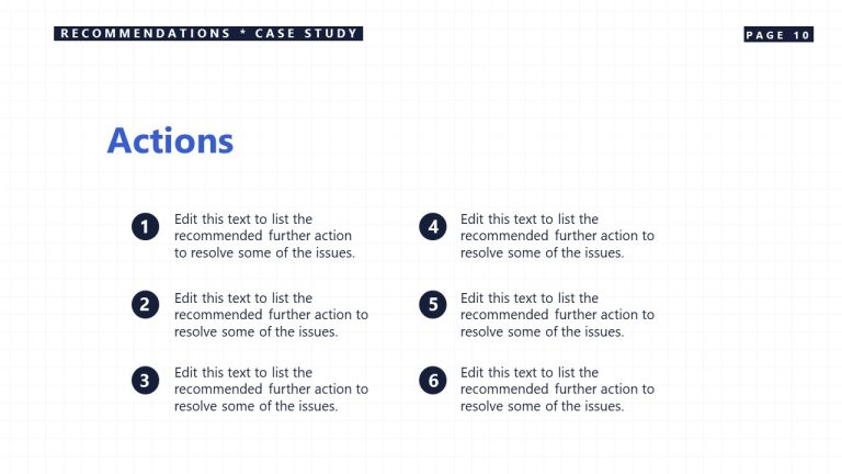 Actions PPT Slide for Free Case Study Template - SlideModel