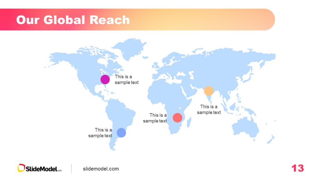 Global Reach Presentation Slide with Gradient PowerPoint Background ...