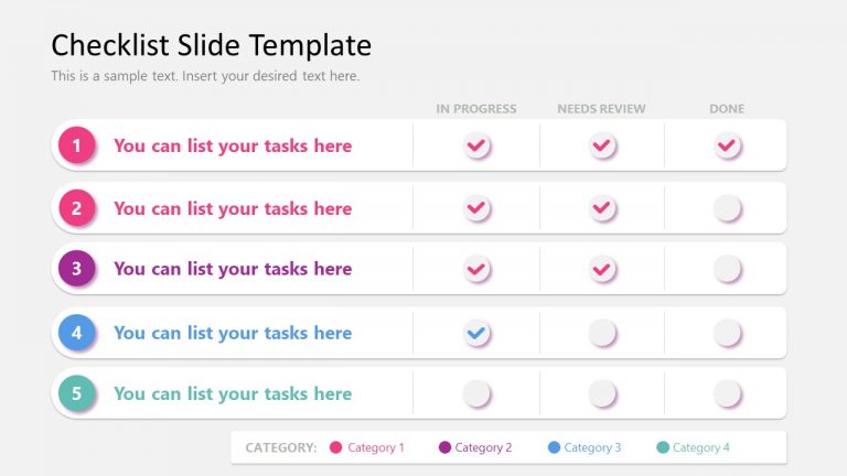 Free Checklist Slide Design for PPT - SlideModel