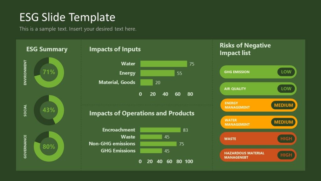 Graphical Representation Slide - Free ESG PPT Template - SlideModel