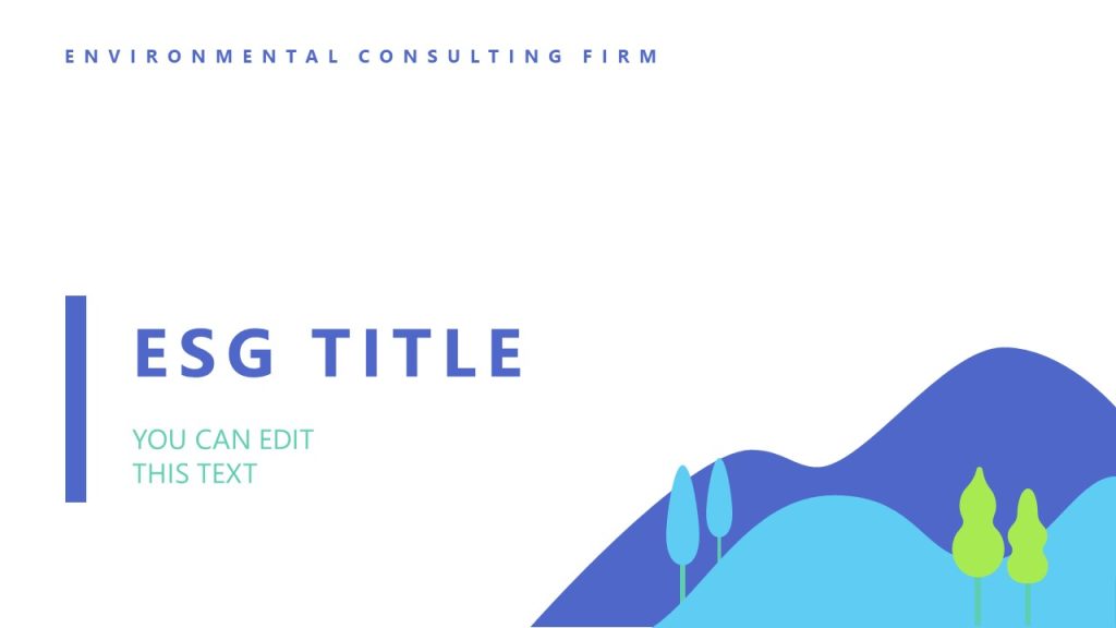 ESG Title Slide - Environmental Consulting Firm Template - SlideModel