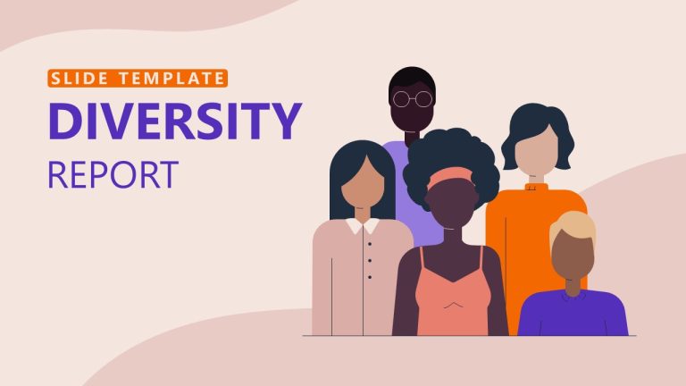 Diversity Report Slide Template Cover Slide - SlideModel