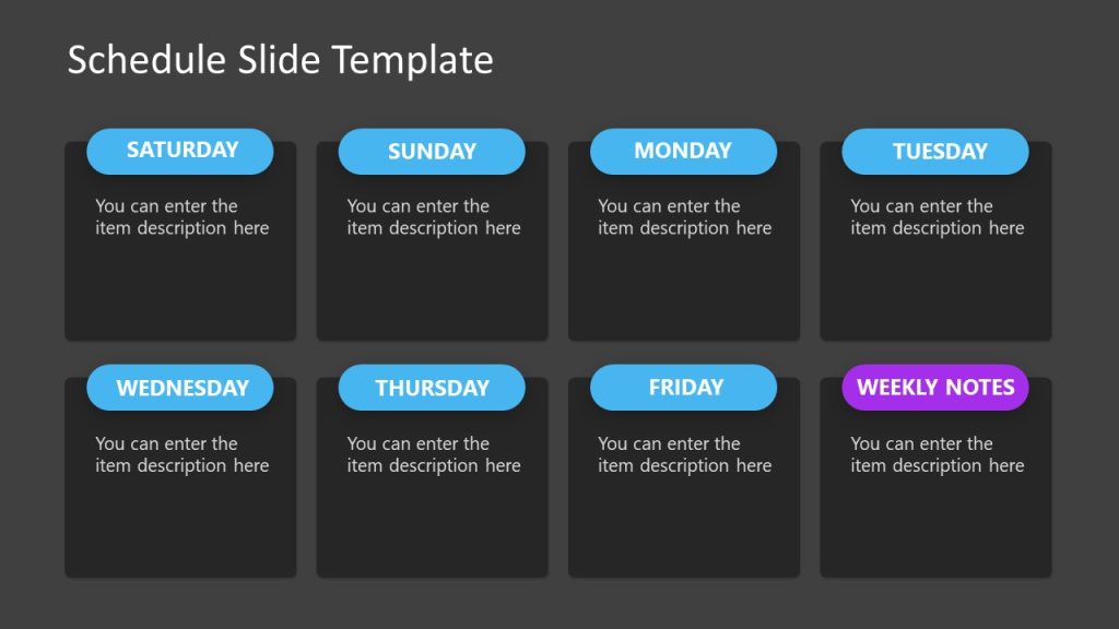 Weekly Schedule Slide PPT Template - SlideModel