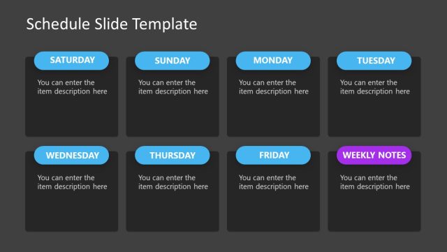 Weekly Schedule Slide PPT Template - SlideModel