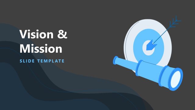 Slide for Mission and Vision Presentation - Dark Background - SlideModel