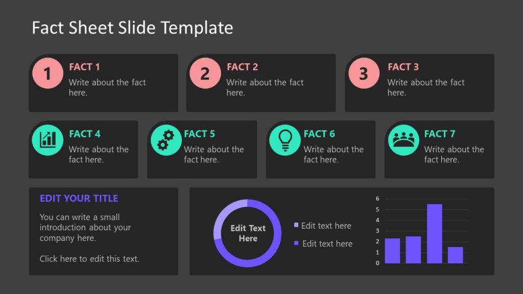 Dark Background Free Fact Sheet for Presentation - SlideModel