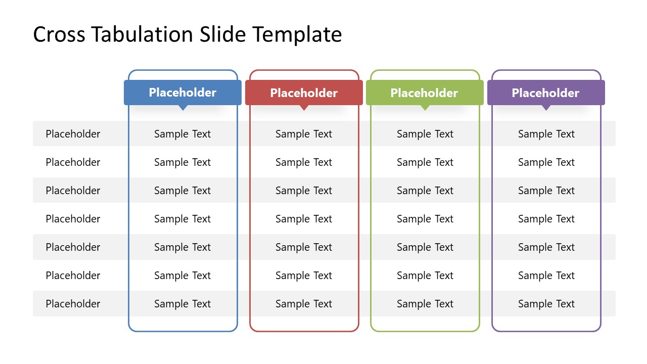 Free Crosstabs Slide Template for PowerPoint & Google Slides