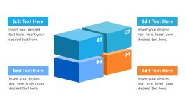4 Cube Multi-Layered Free Diagram PPT Template - SlideModel