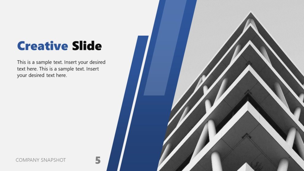 Company Snapshot Template for Presentation - SlideModel