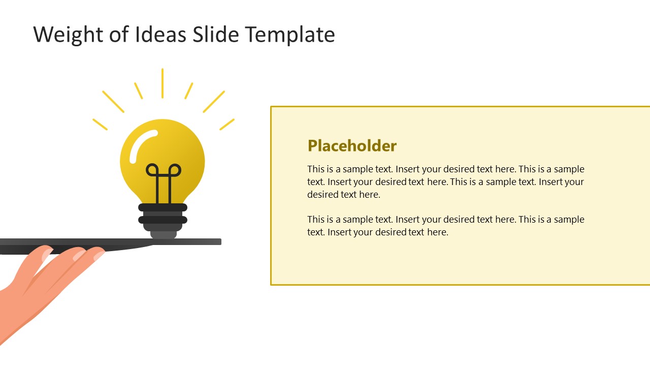 Free Weight of Ideas Slide Template for PowerPoint