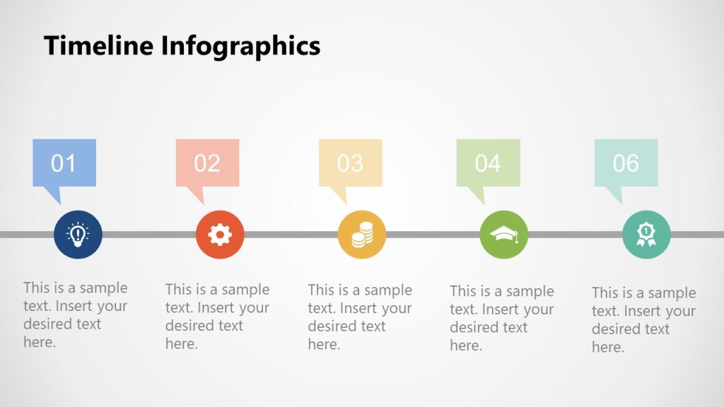 Editable Free Timeline Infographics Slide with Dialogue Box Icons ...