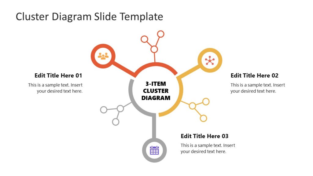 3-Items Cluster Diagram Slide Presentation Template - SlideModel