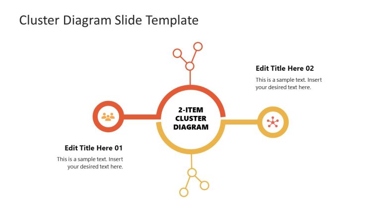 2-Items Cluster Diagram Slide PPT Template - SlideModel