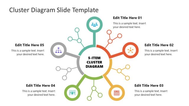 5-Items Cluster Diagram Presentation Template - SlideModel