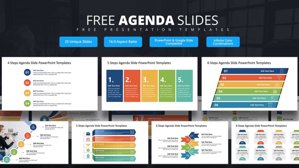 SlideModel Free Agenda Slides Templates Cover Image - SlideModel