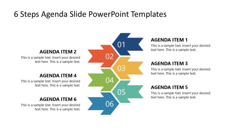 Free Opposing Arrows 6 Items Agenda Slides - SlideModel