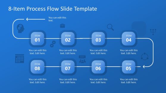 8-Item Process Flow Diagram PowerPoint Template - SlideModel