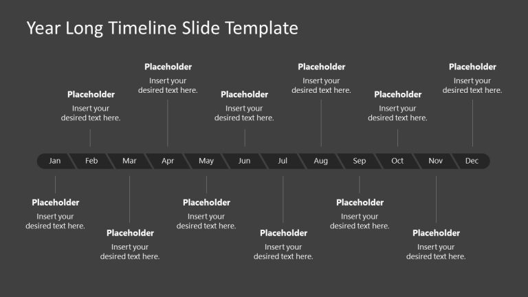 Editable Free Year Long Timeline Template - SlideModel