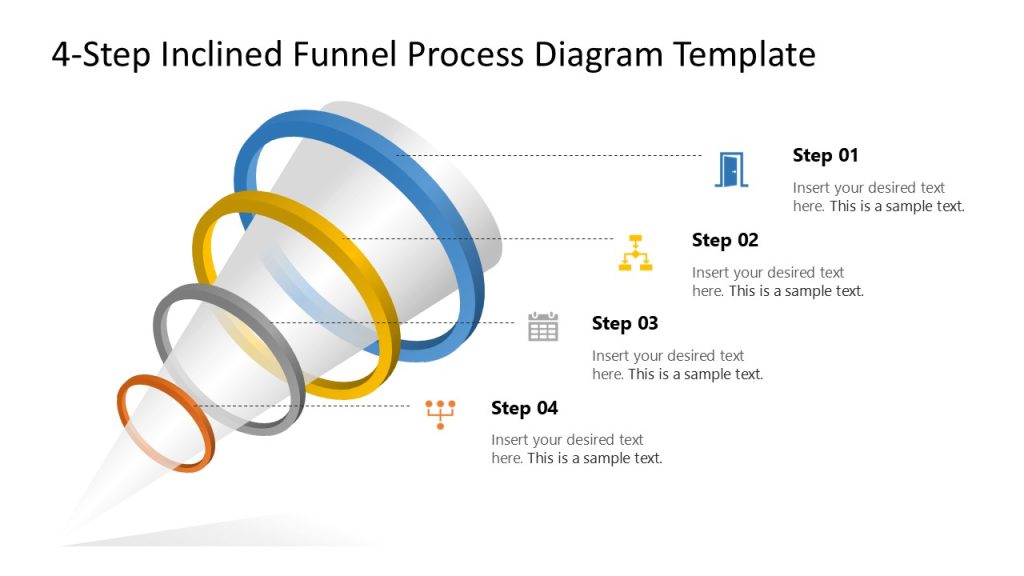 Free Inclined Funnel Process Diagram Presentation Slide - SlideModel