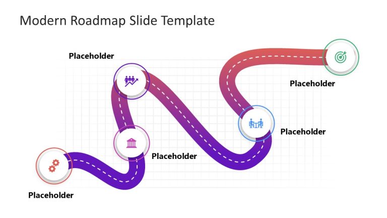 Free Modern Roadmap Template PPT Slide - SlideModel