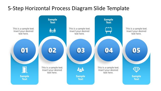 Title Slide - Free 5-Step Horizontal Process Diagram PPT Slide - SlideModel