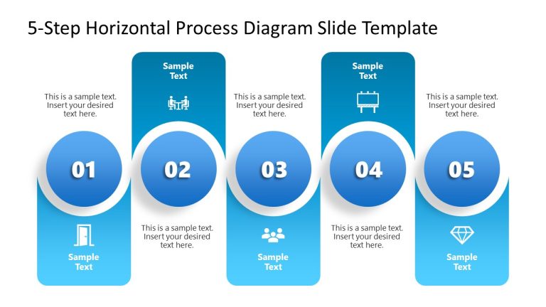 Title Slide - Free 5-Step Horizontal Process Diagram PPT Slide - SlideModel