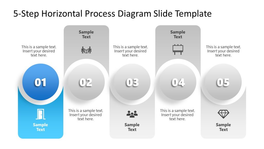 Step 1 Slide - Free 5-Step Horizontal Process Diagram - SlideModel
