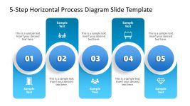 Step 5 - Free 5-Step Horizontal Process Diagram PPT Slide - SlideModel