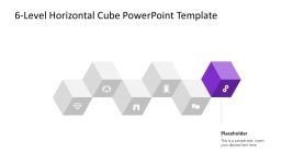 6-Level Horizontal Cube Infographic Slide - SlideModel