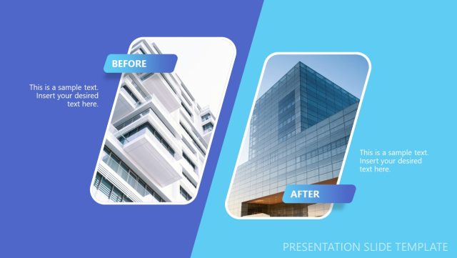 Free Before & After Presentation Slide in Two Tones - SlideModel