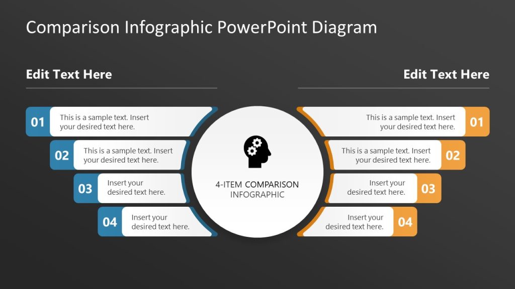 Customizable Free 4-Item Comparison Infographic Template Slide - SlideModel