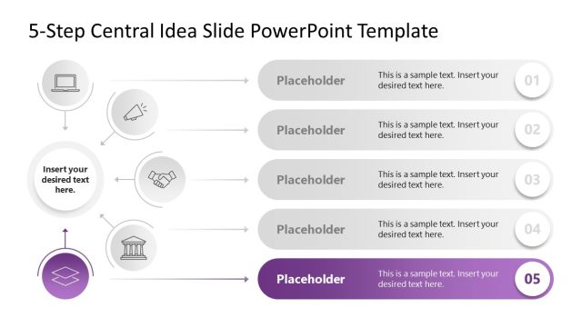 Free 5-Step Central Idea Infographic Template Layout - SlideModel