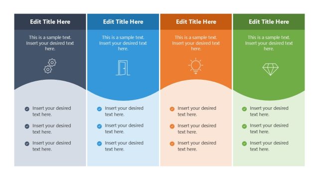 Engaging Free 4-Item Infographic Wavy Concept PPT Slide - SlideModel