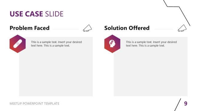 Use Case Slide - Free Meetup PPT Layout Template - SlideModel