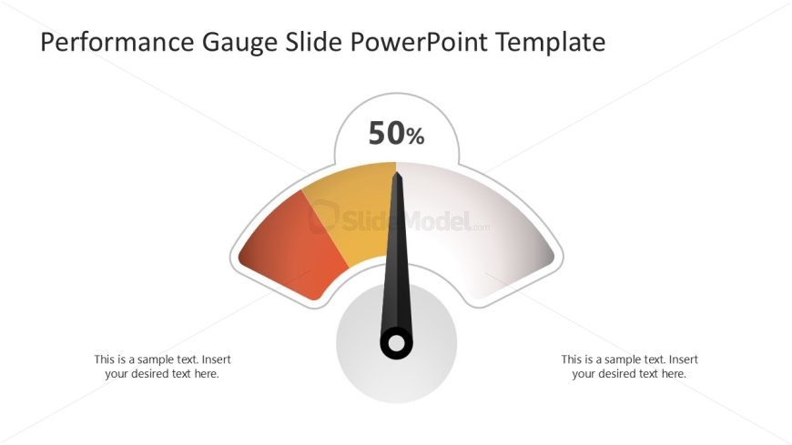 Editable Free Performance Gauge PPT Template - SlideModel