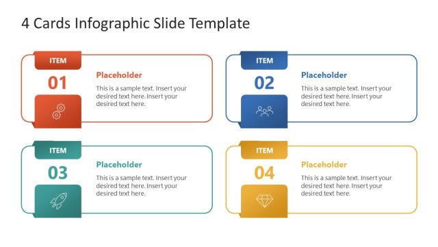 Editable 4-Item Cards Infographic PPT Template Layout - SlideModel