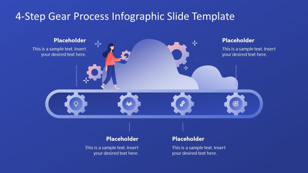 Free 4-Step Gear Infographic PPT Template - SlideModel