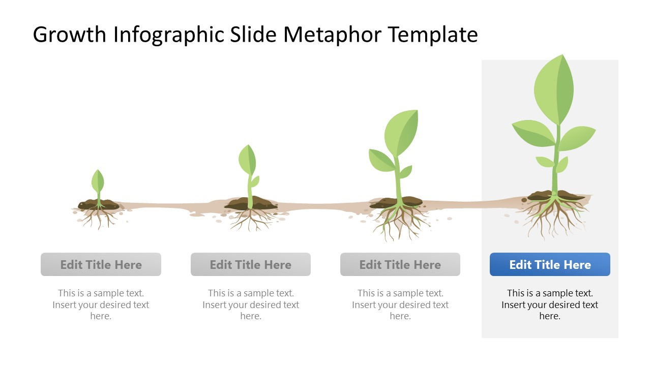 Free Growth Infographic Slide Metaphor Template