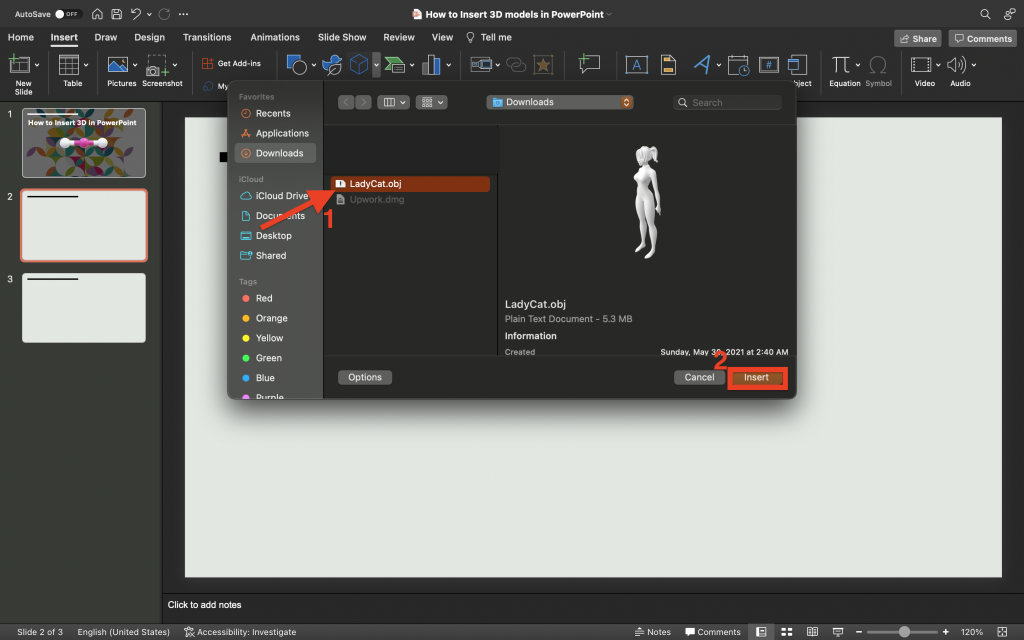 How To Insert 3D Objects In PowerPoint
