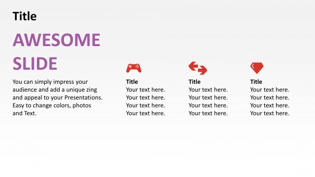 Three Contents Animated Template Layout - SlideModel