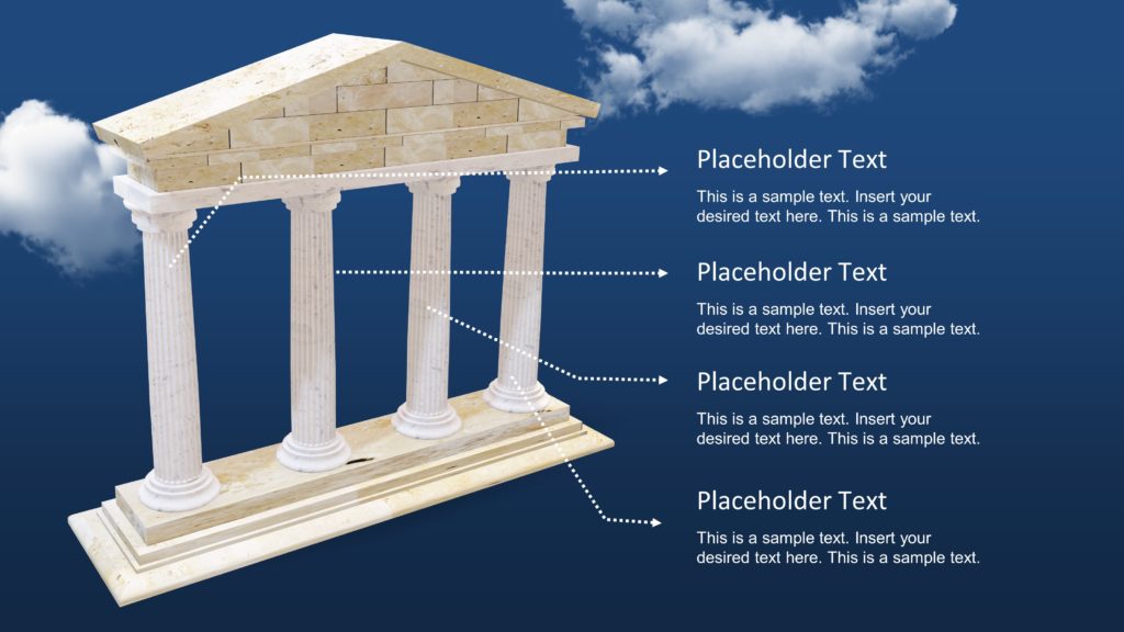 3D Model Diagram of 4 Pillars - SlideModel