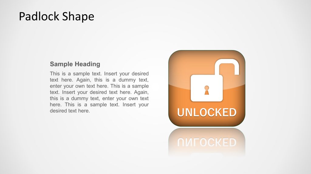 Unlocked Padlock 3D PowerPoint Shape - SlideModel