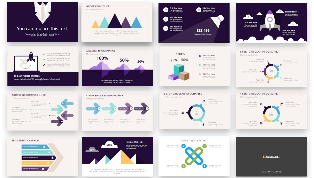 Pastel Theme Infographics Slide Bundle for Presentations & Google Slides