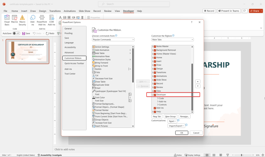 customize-ribbon-developer-tools-powerpoint - SlideModel customize-ribbon-developer-tools-powerpoint - SlideModel