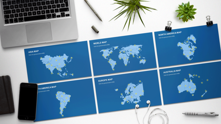 map-bundle-powerpoint-template - SlideModel