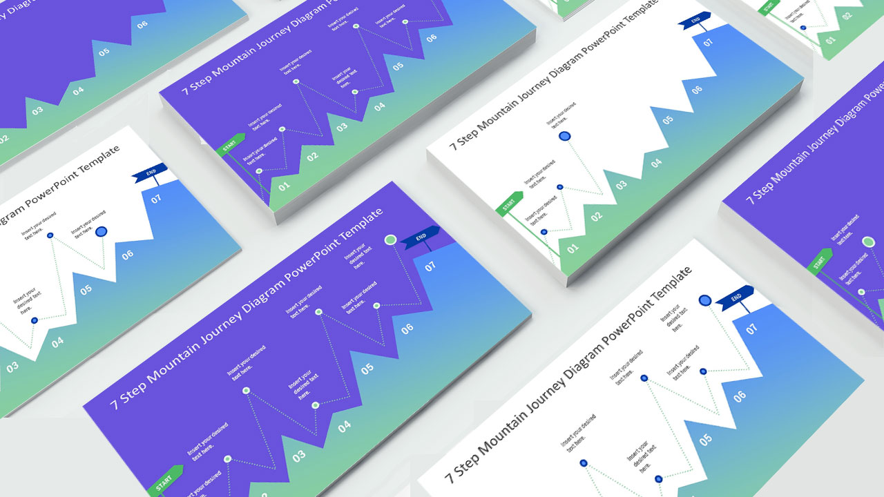 Free 7-Step Journey Diagram PowerPoint Template & Google Slides